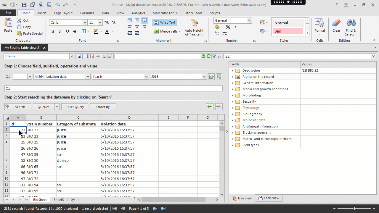 Simple and advanced queries