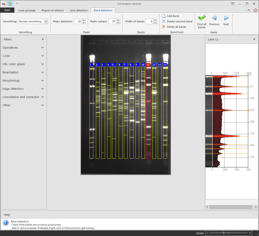 Band detection (step 4)